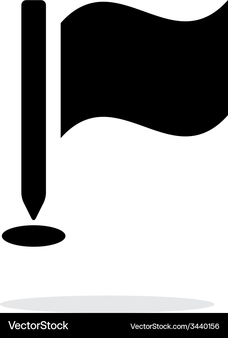 Golf flag icon on white background Royalty Free Vector Image