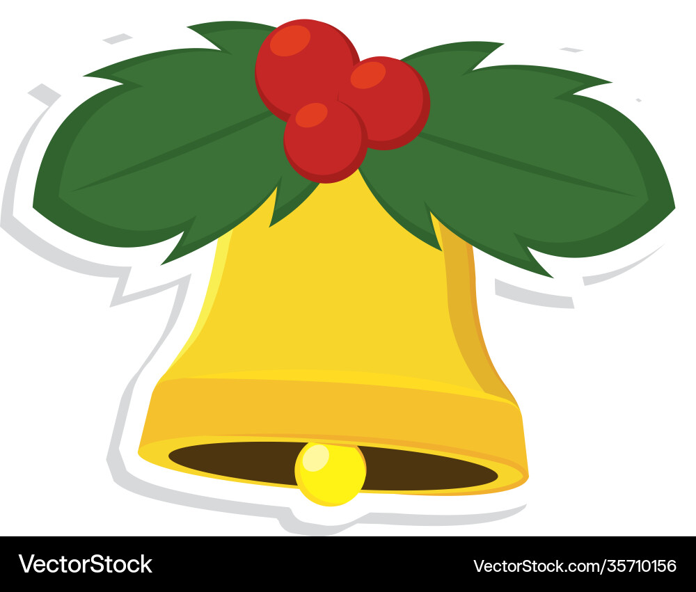 Isolated christmas bell Royalty Free Vector Image