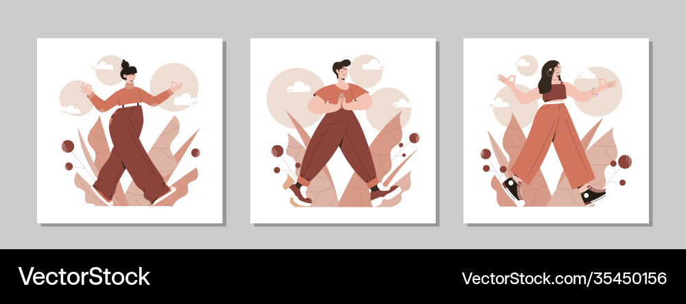 Mindful walking Royalty Free Vector Image - VectorStock