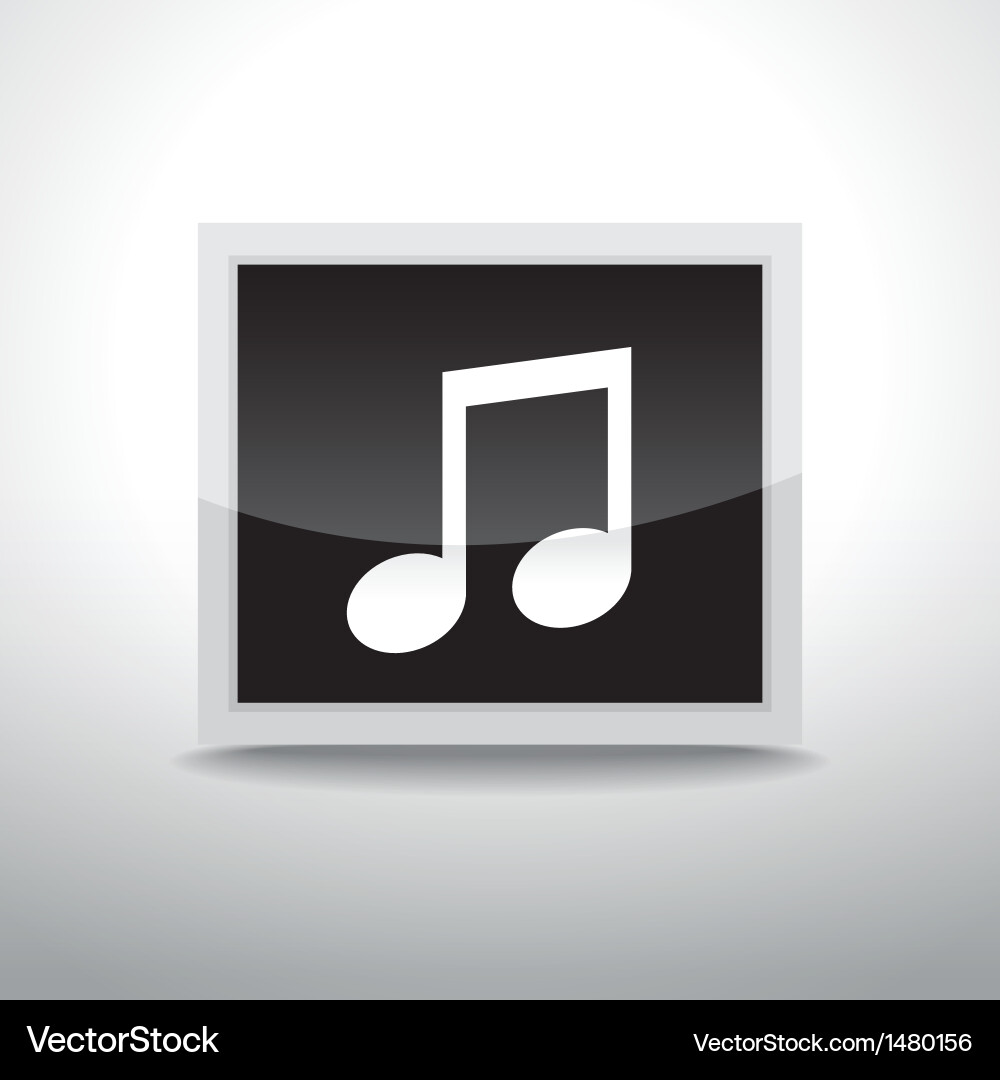 Music button Royalty Free Vector Image - VectorStock