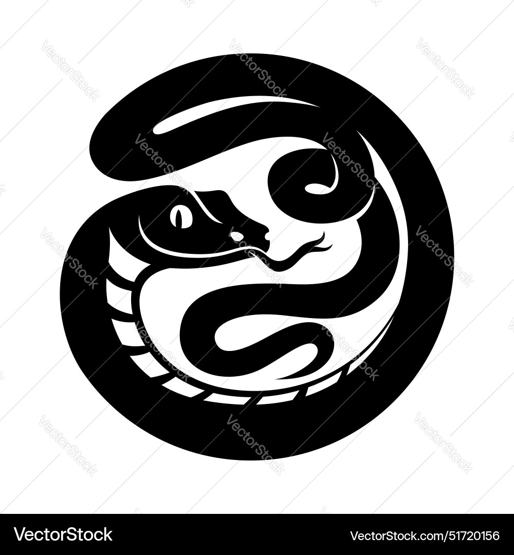 Round snake icon Royalty Free Vector Image - VectorStock
