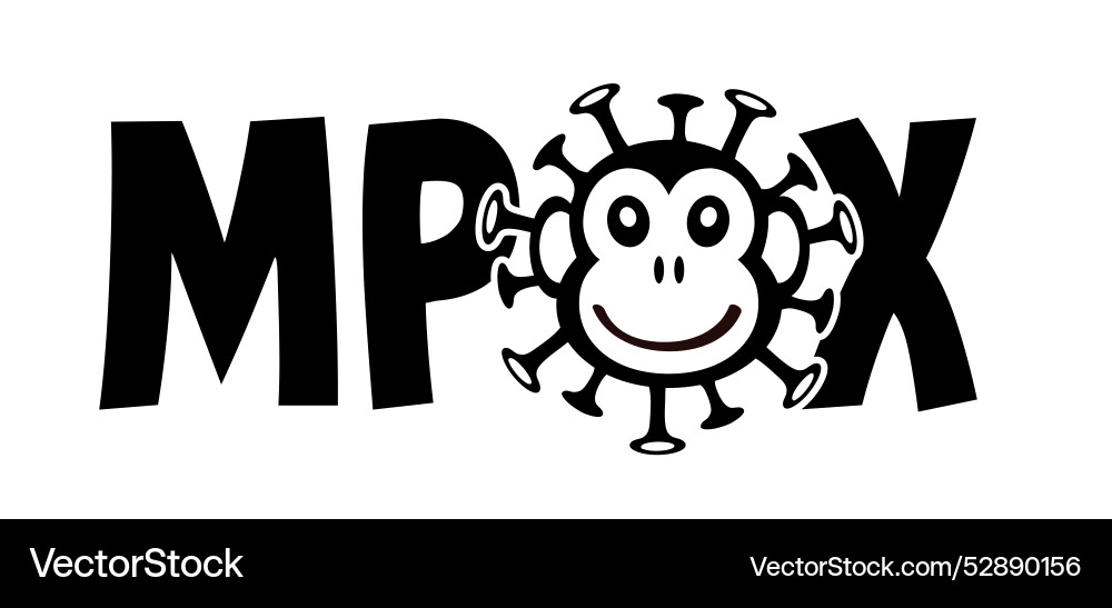 Slogan mpox or monkeypox virus Royalty Free Vector Image