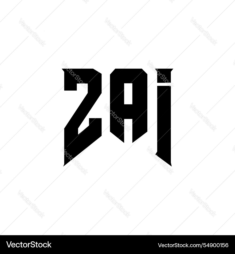 Zai letter logo design for technology company Vector Image