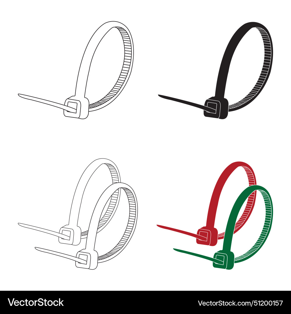 Cable ties icon Royalty Free Vector Image - VectorStock