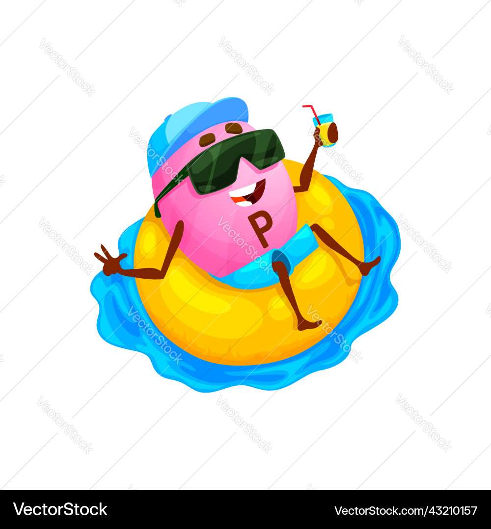 Cartoon phosphorus micronutrient character on ring