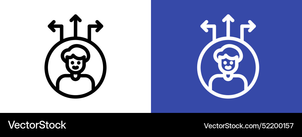 Flexibility icon logo sign set outline Royalty Free Vector