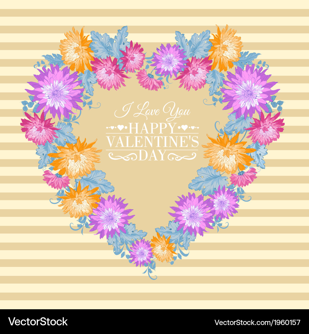 Heart floral frame Royalty Free Vector Image - VectorStock