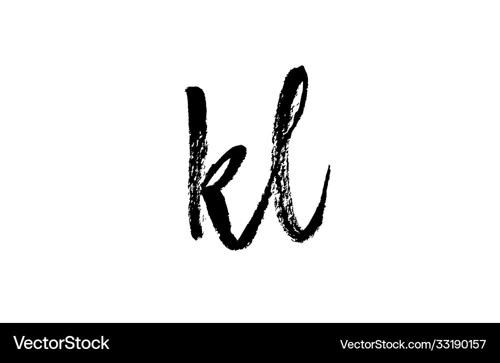 Kl k l alphabet letter logo icon combination Vector Image