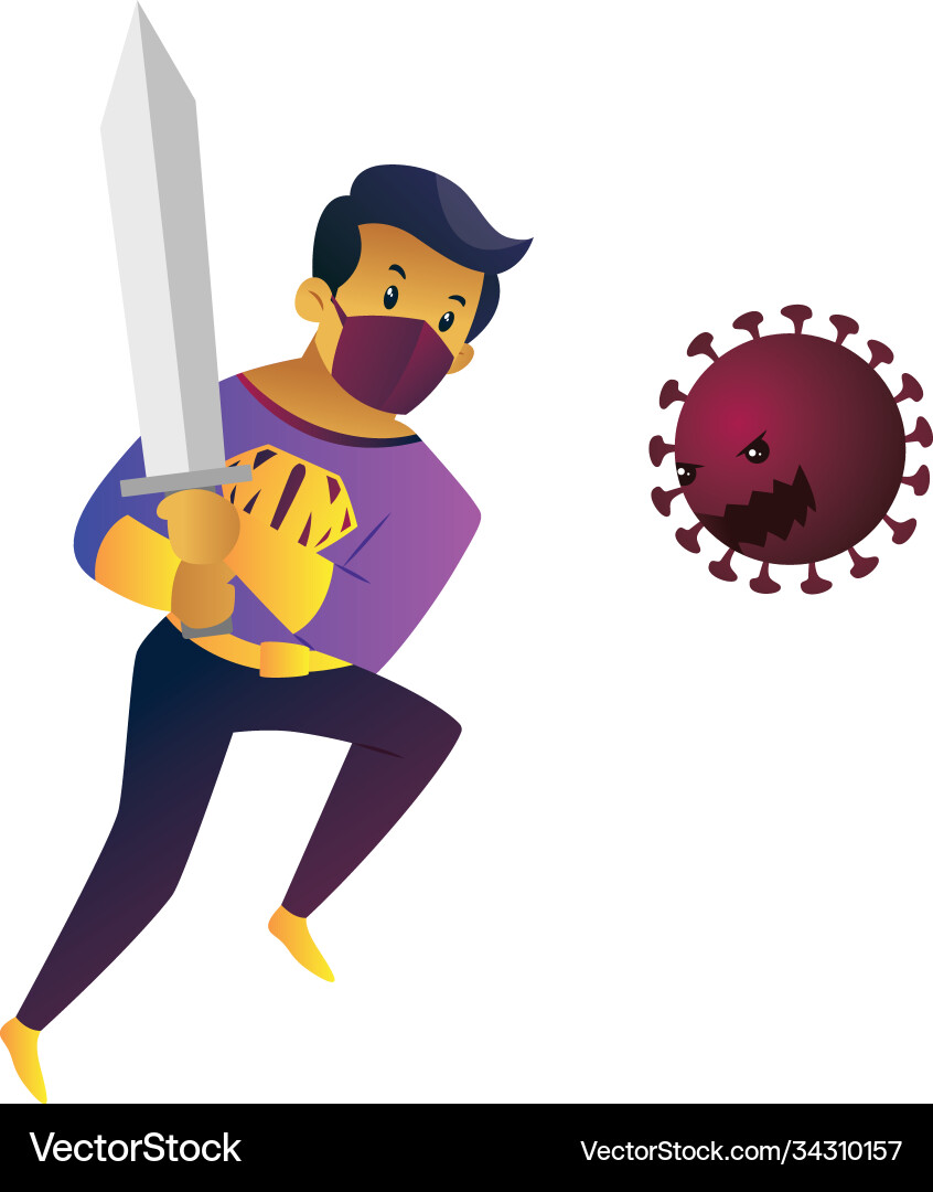 Mask man Royalty Free Vector Image - VectorStock