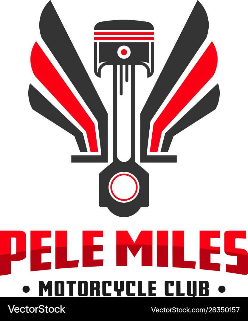 Motorcycle club community logo design Royalty Free Vector