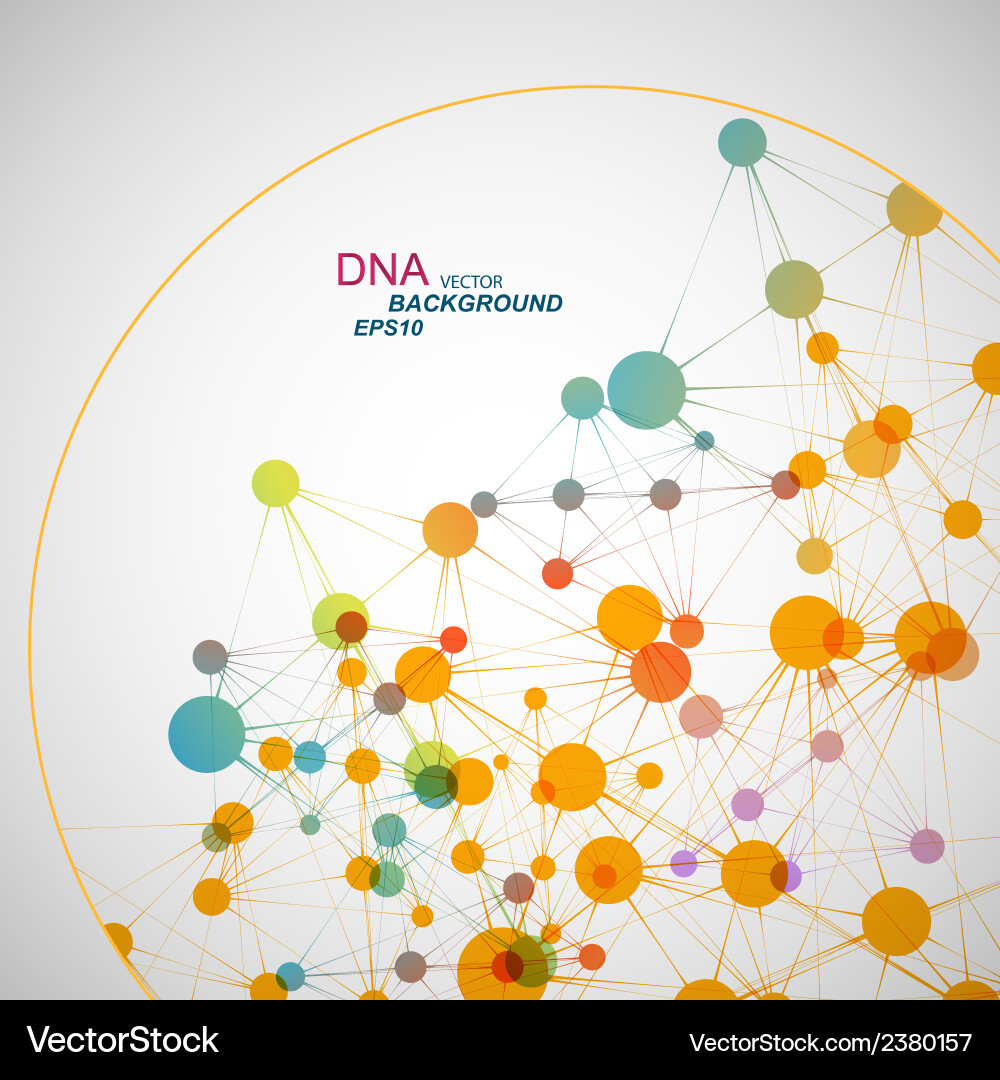 Network connection and dna eps10 Royalty Free Vector Image