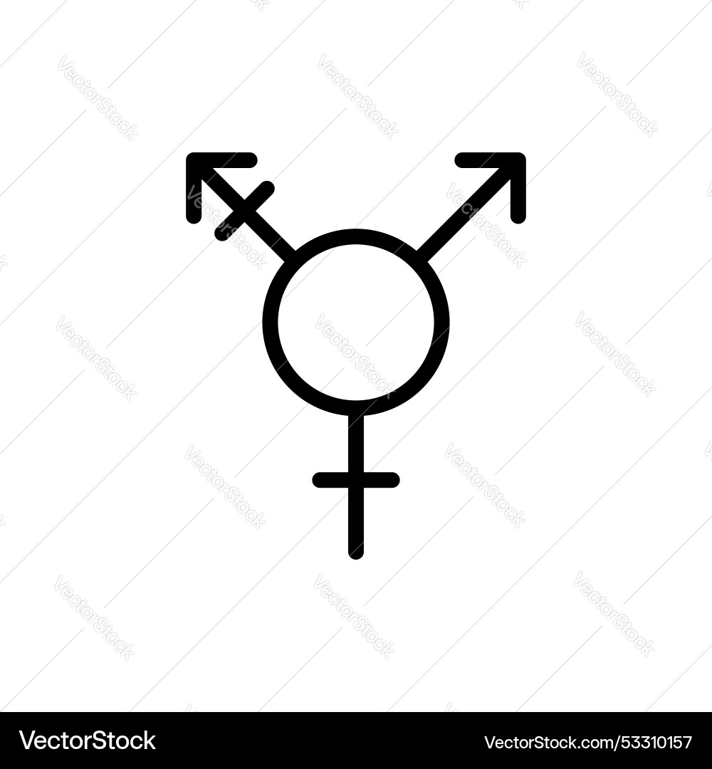 Transgender icon isolated on white background Vector Image