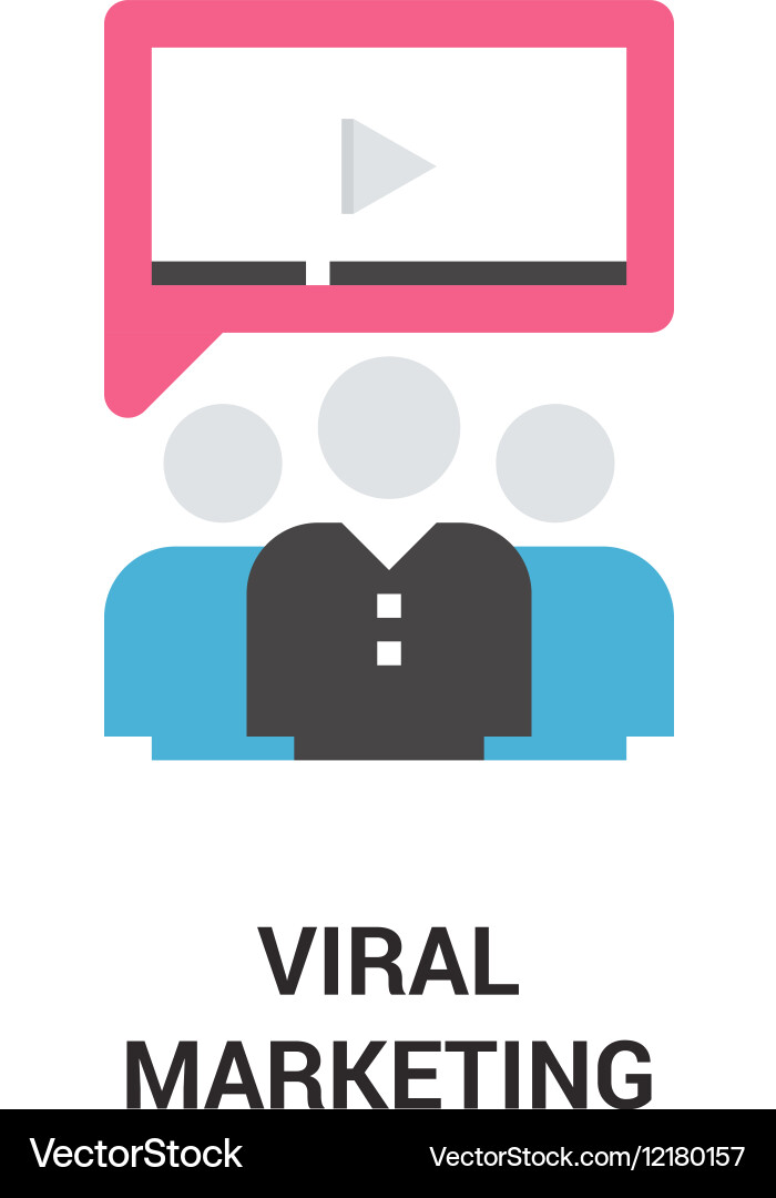 Viral marketing icon concept Royalty Free Vector Image