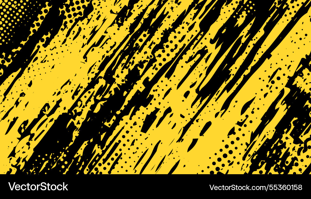 Abstract yellow color grunge paint splash Vector Image