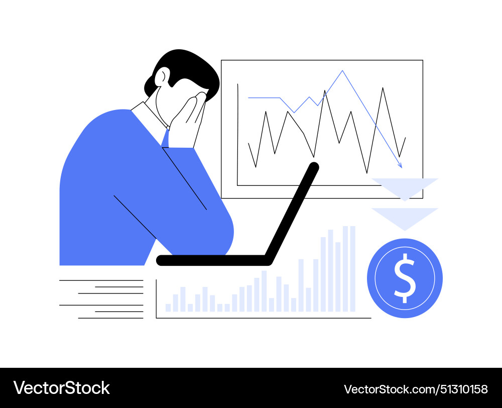 Big loss isolated cartoon Royalty Free Vector Image