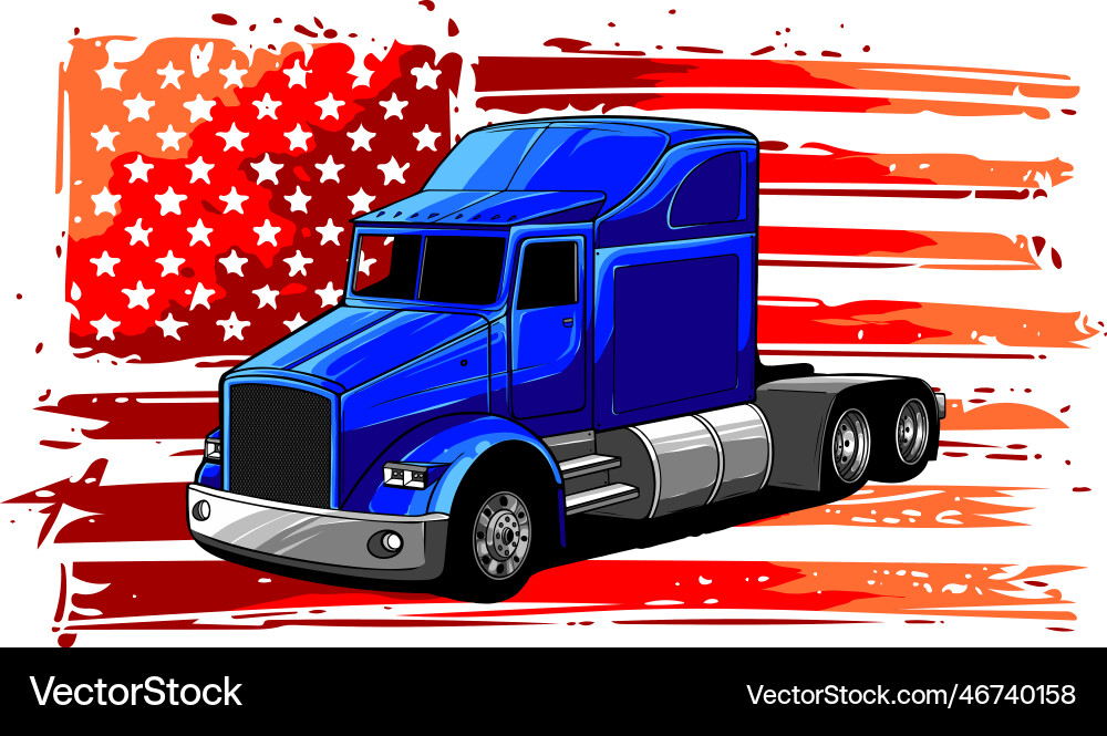 Classic american truck design Royalty Free Vector Image Classic american truck design Royalty Free Vector Image