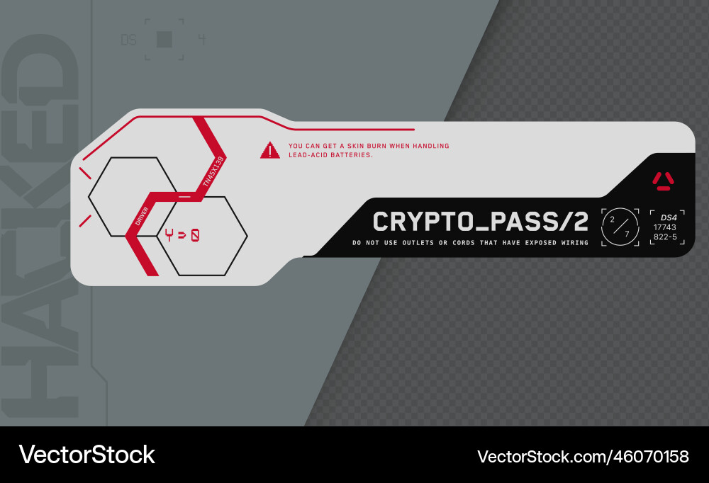 Cyberpunk decal sticker label Royalty Free Vector Image