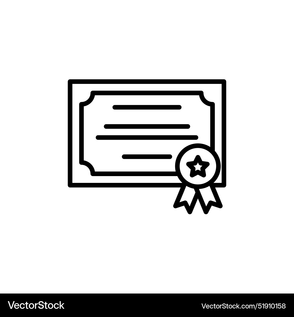 Diploma certificate icon ideal for education Vector Image