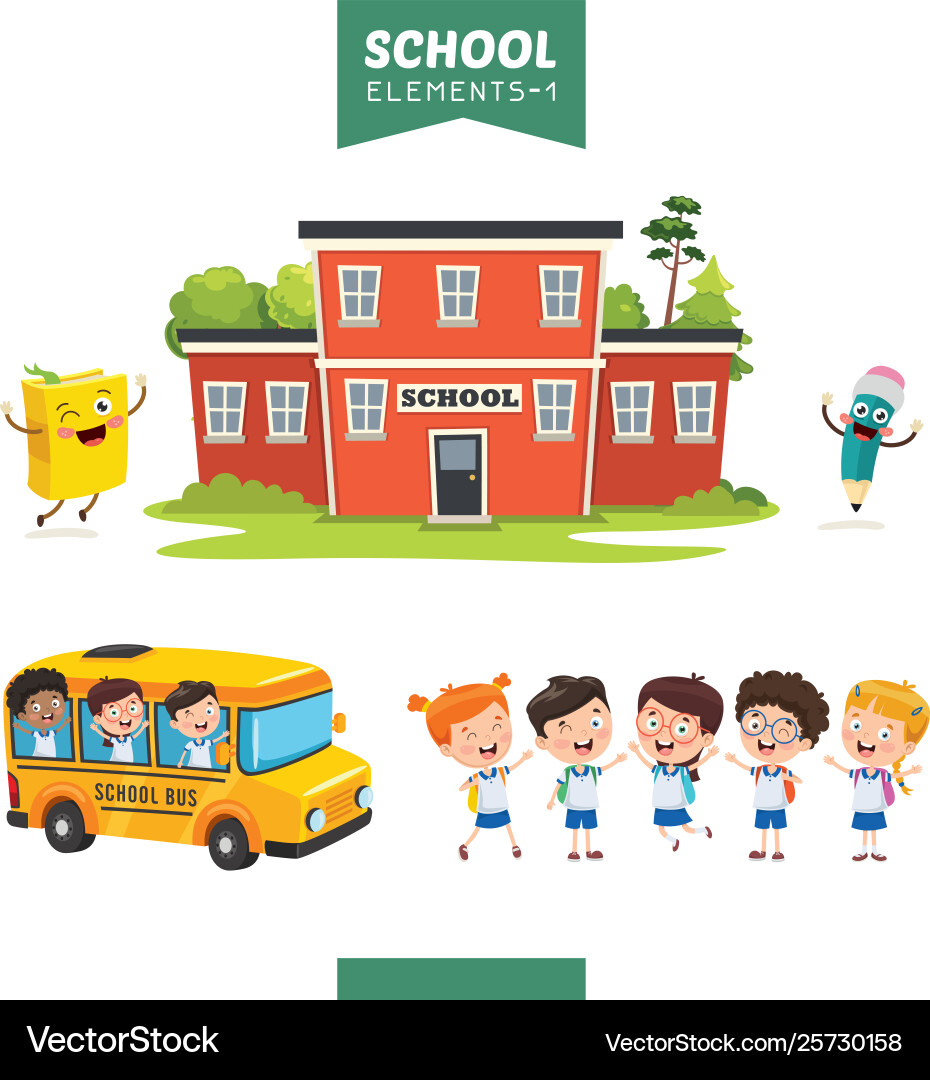 Education elements Royalty Free Vector Image - VectorStock