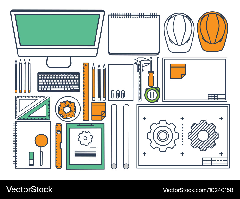 Engineering and architecture Royalty Free Vector Image