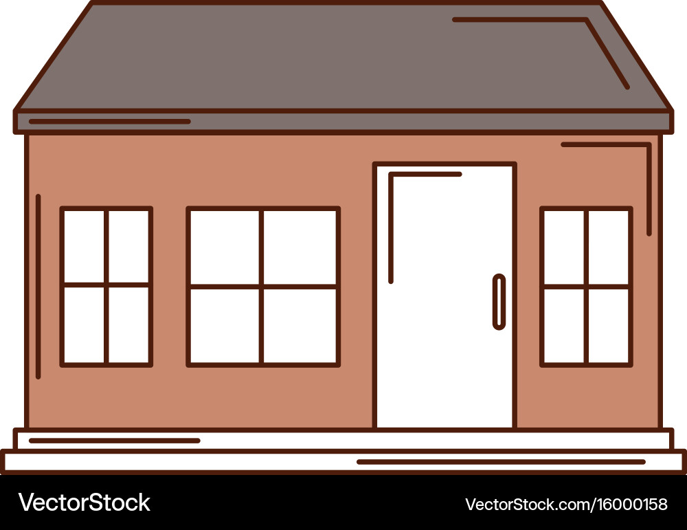 Exterior house isolated icon Royalty Free Vector Image