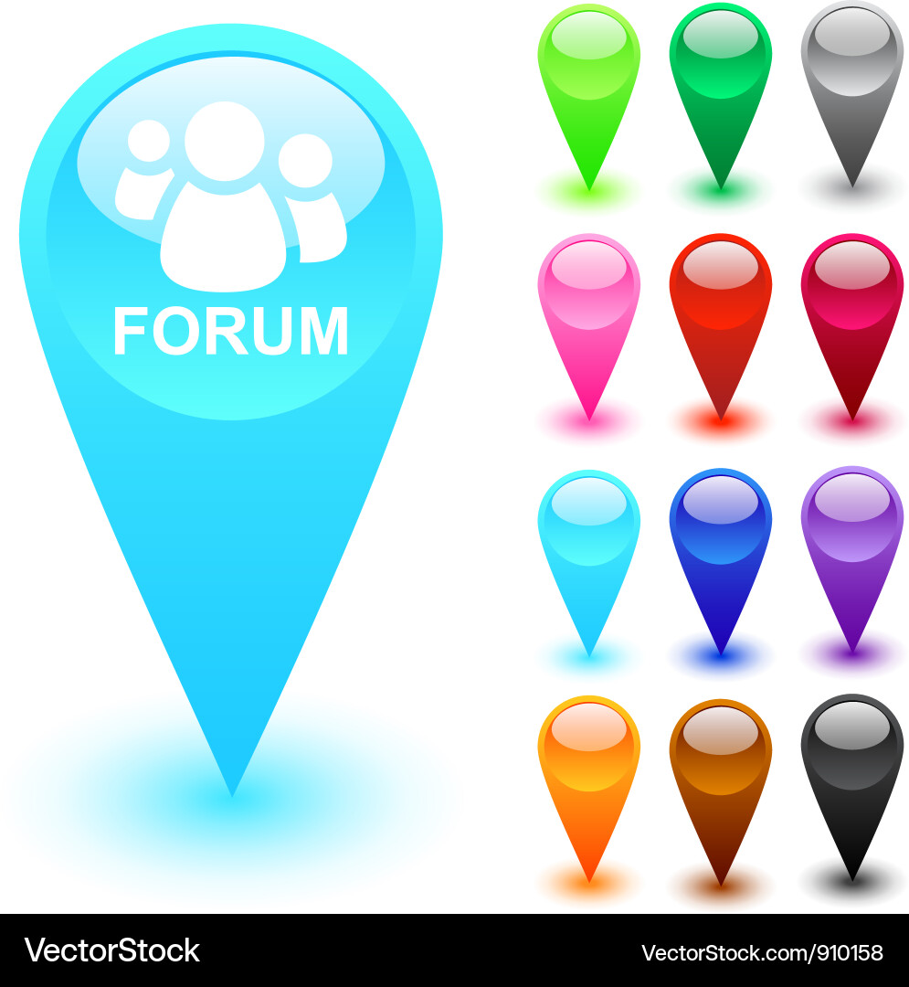 Forum button Royalty Free Vector Image - VectorStock