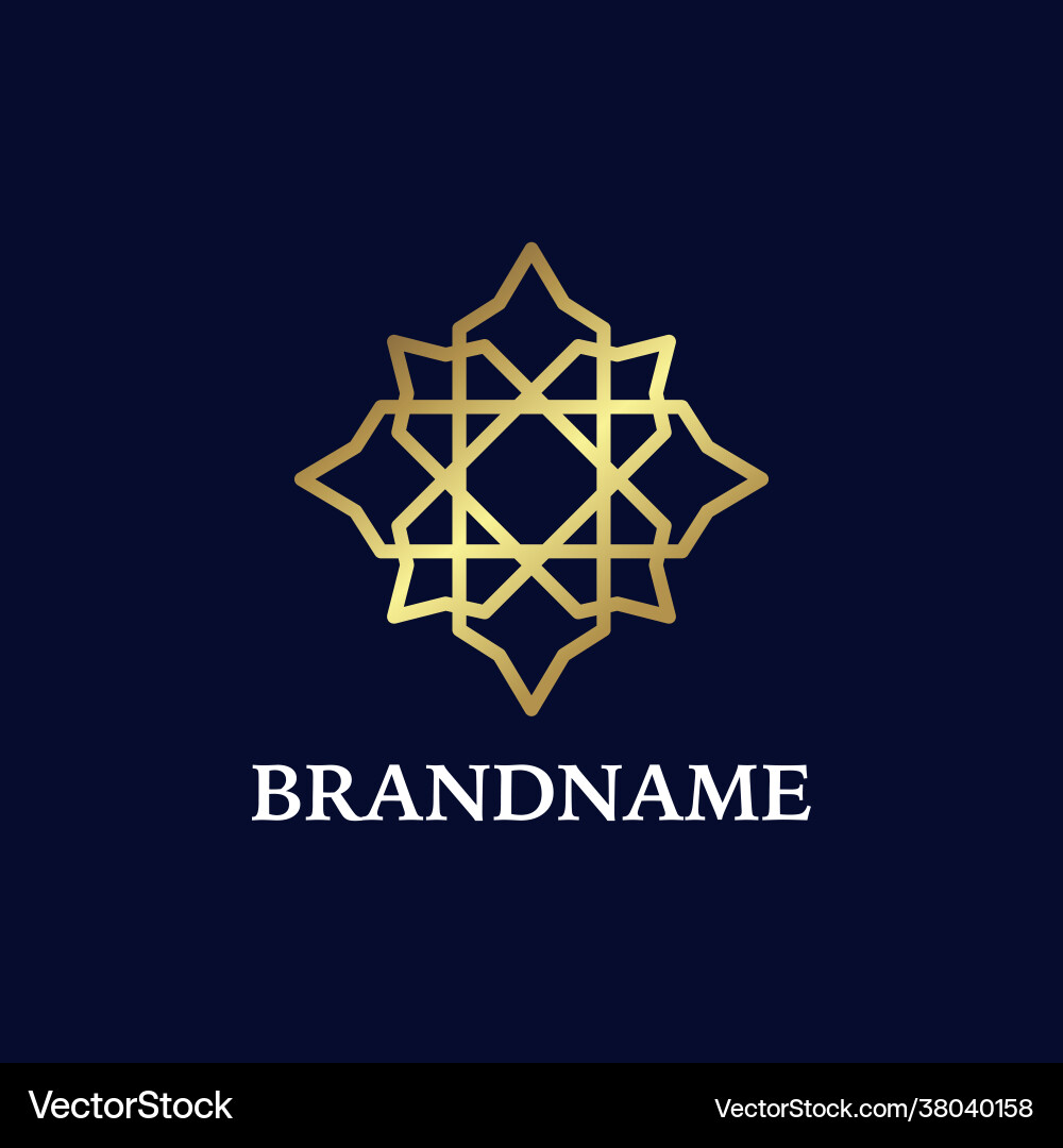 Mosaic box logo design template Royalty Free Vector Image