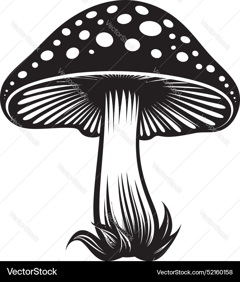 Mycelium melody mushroom logo design spore spiral Vector Image