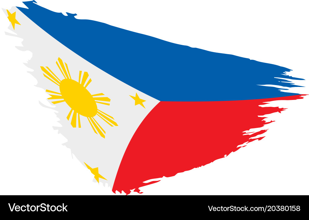 Philippines flag Royalty Free Vector Image - VectorStock