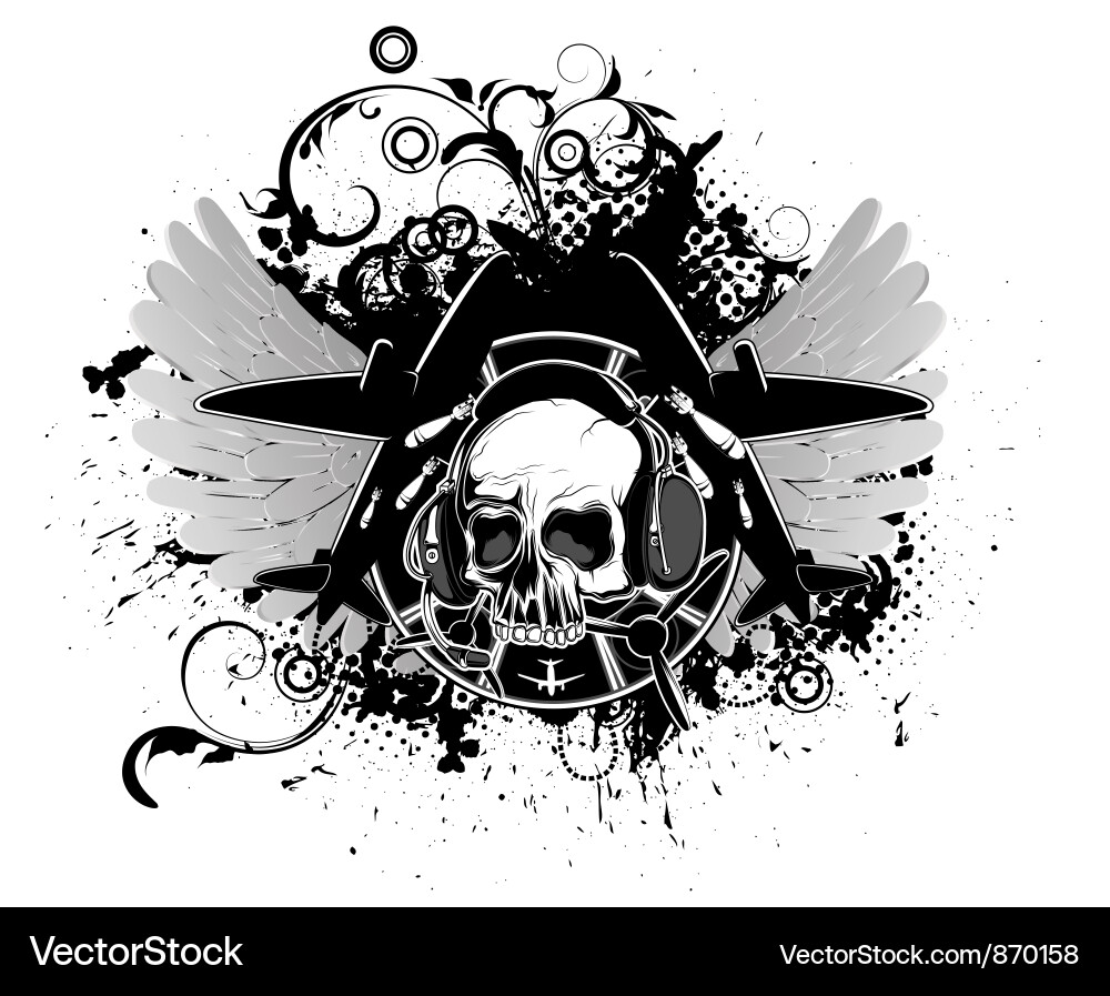 Skull emblem Royalty Free Vector Image - VectorStock