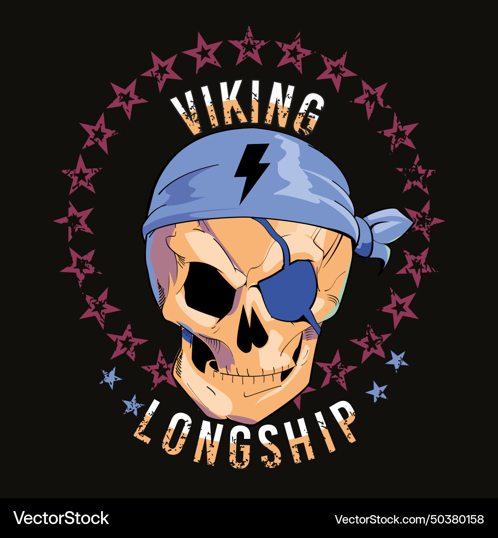 Viking skull Royalty Free Vector Image - VectorStock