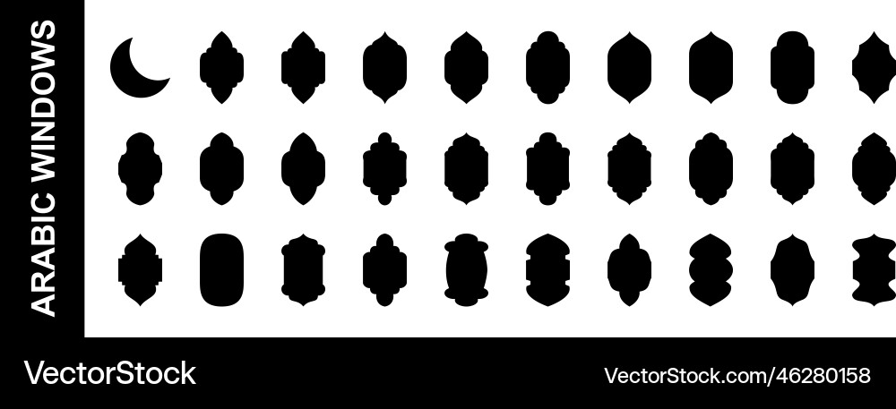 Vintage arabic windows frames traditional islamic – Royalty-Free Vector ...