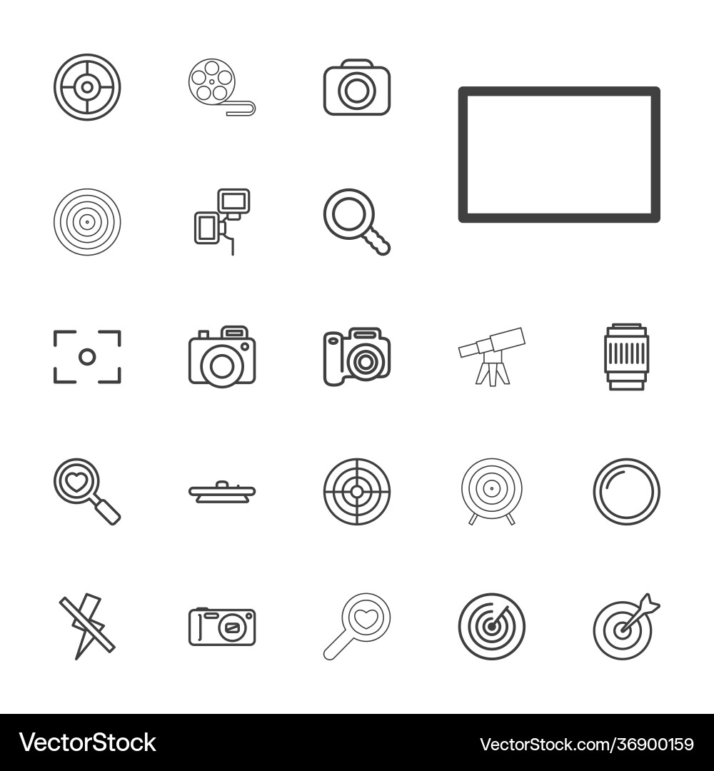22 focus icons Royalty Free Vector Image - VectorStock
