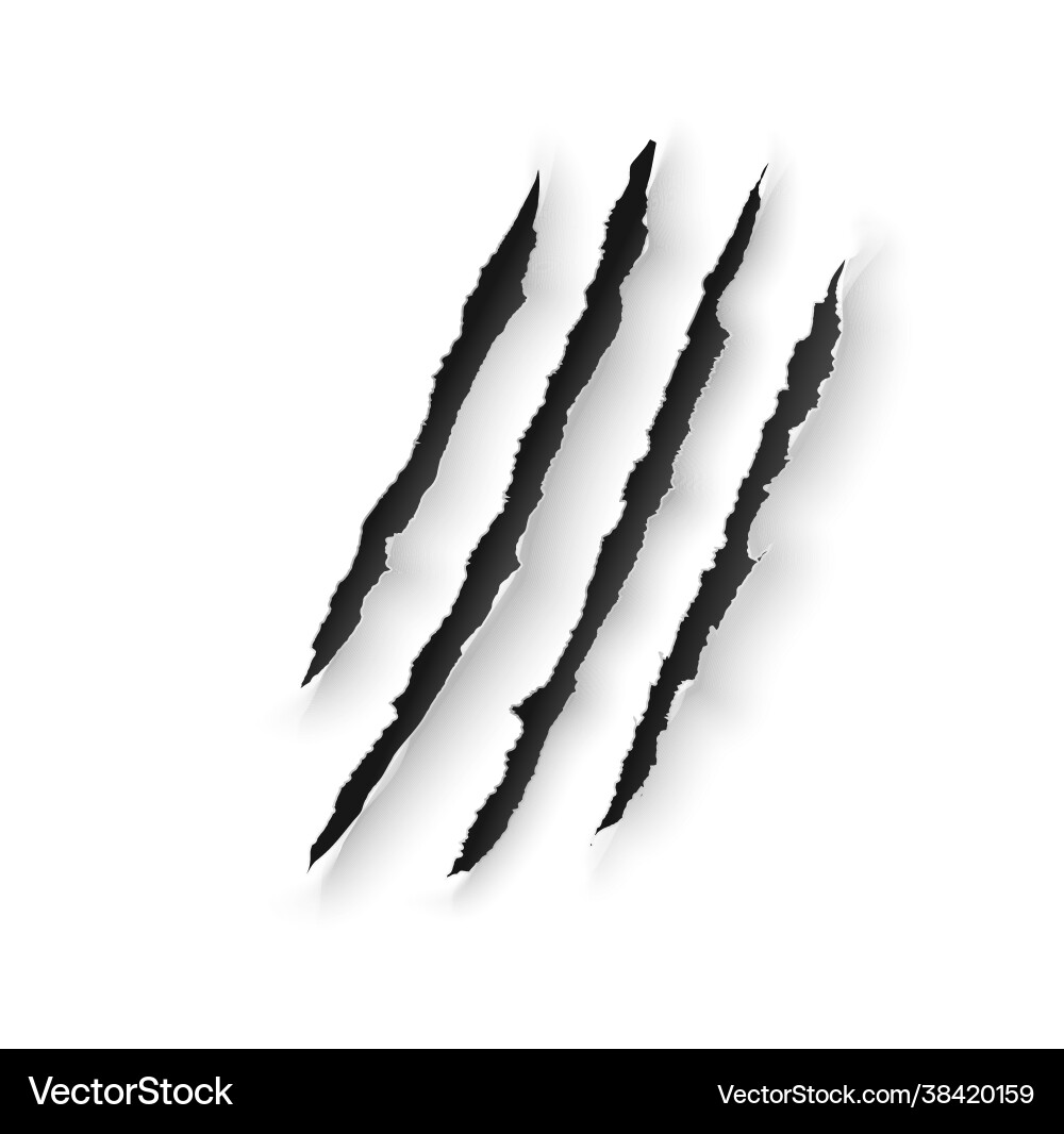 Animal Claw Marks - Horror Scratches Royalty Free Vector