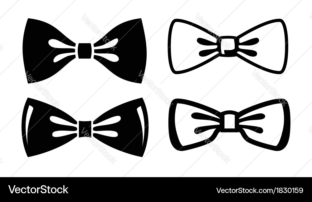 Bow ties icons Royalty Free Vector Image - VectorStock