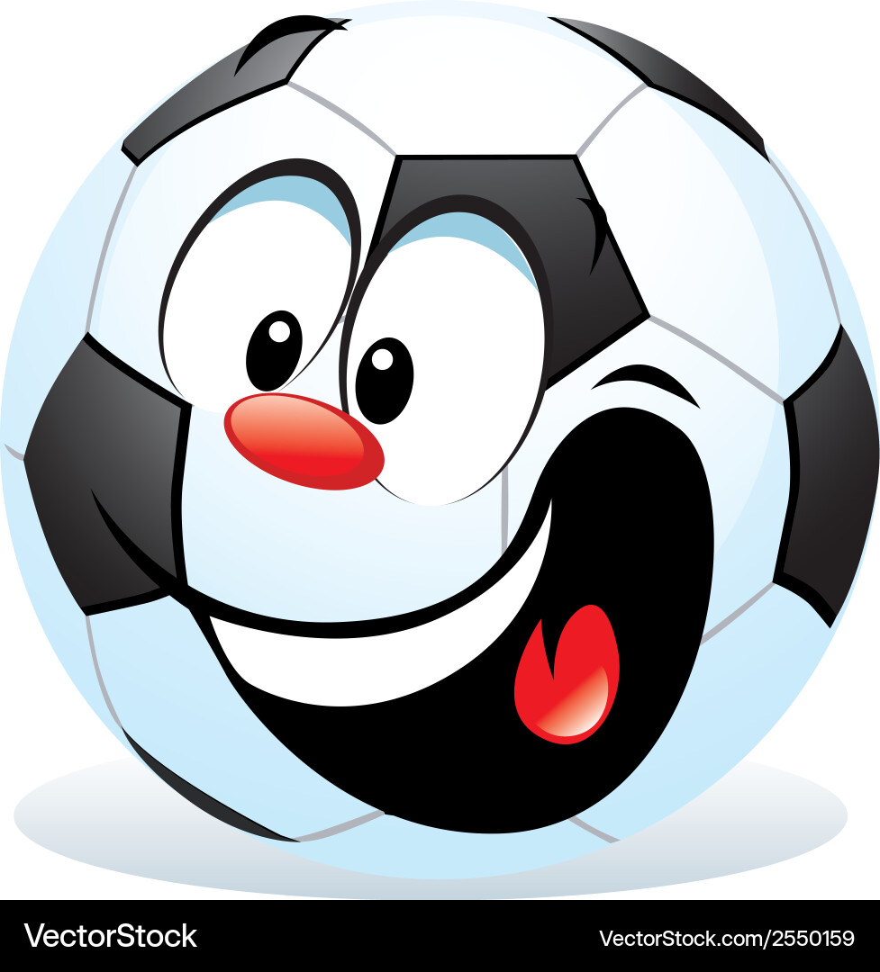Cartoon soccer ball Royalty Free Vector Image - VectorStock