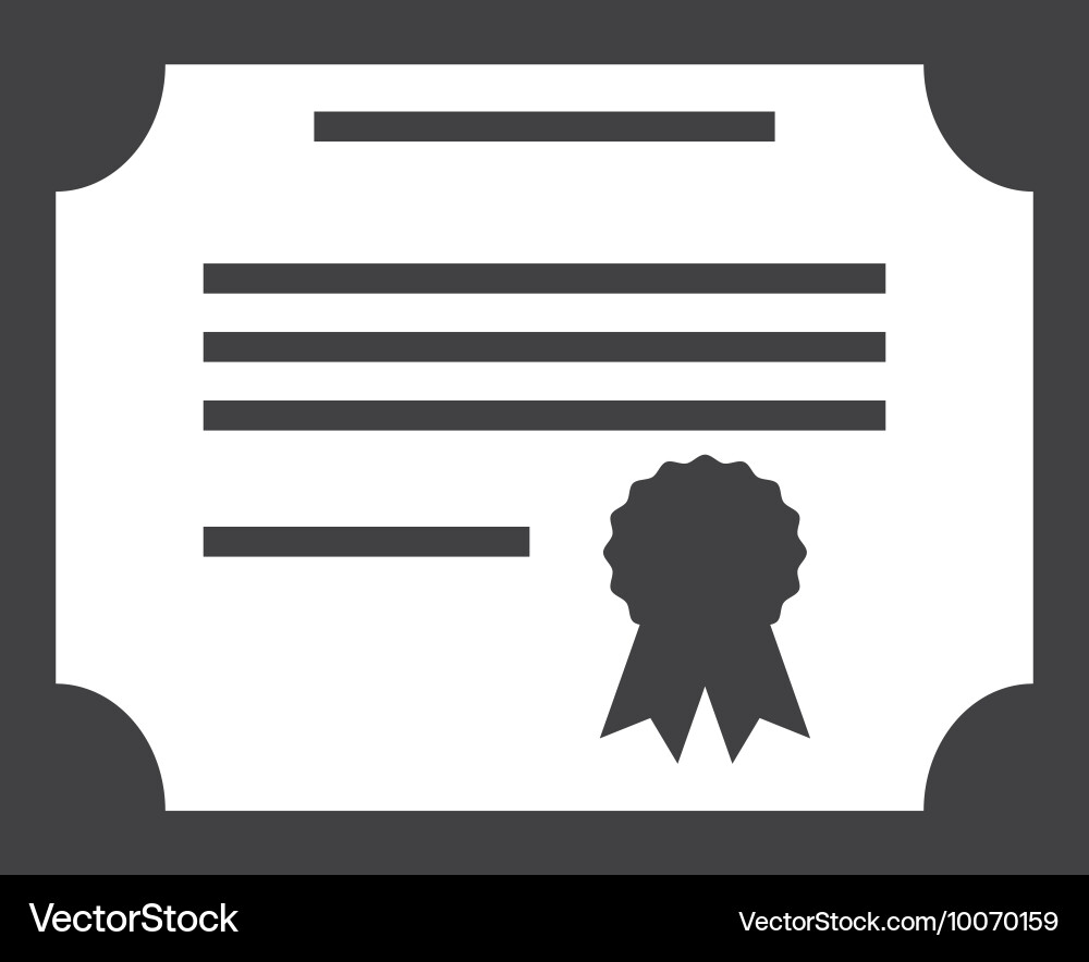 Certificate Paper Icon Royalty Free Vector Image