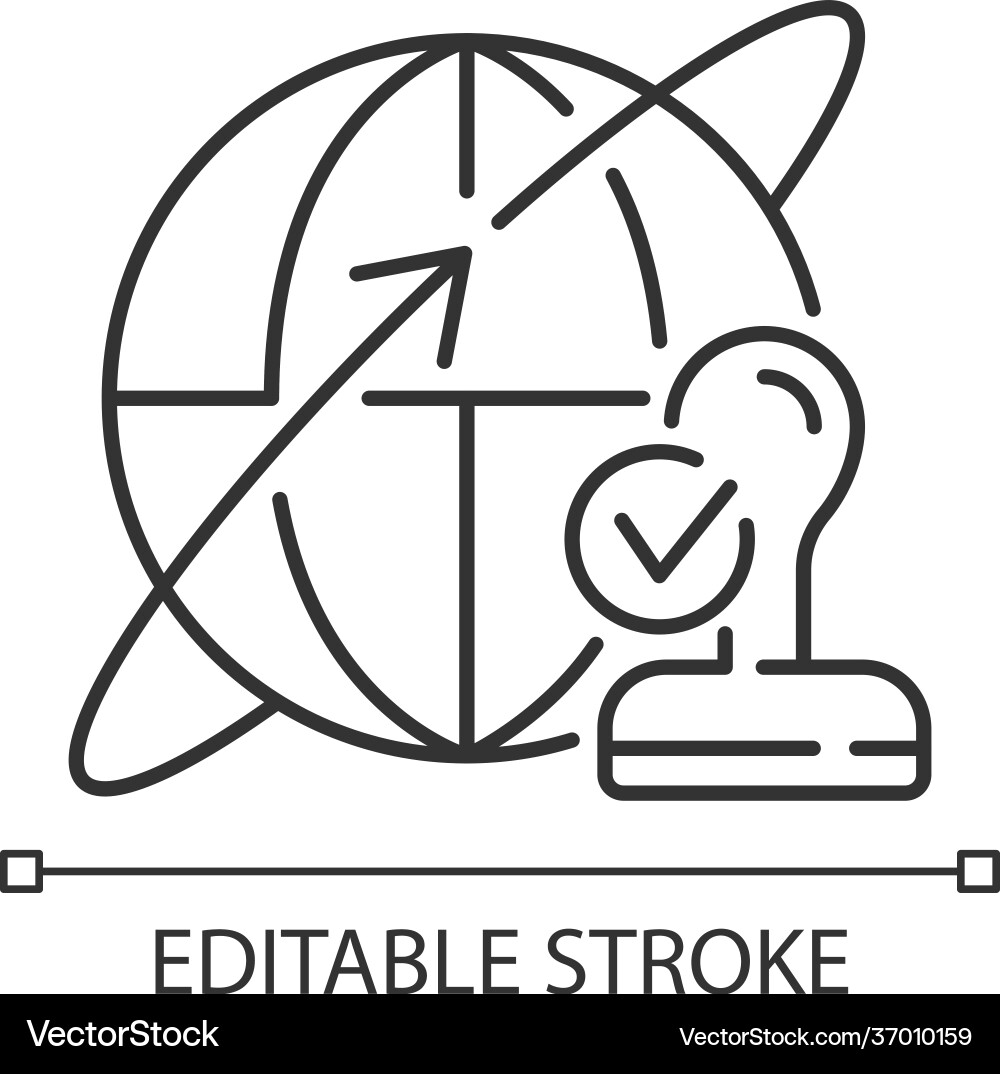 Custom broker linear icon Royalty Free Vector Image