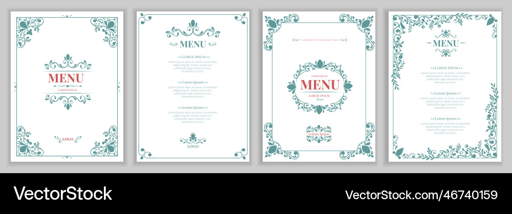Menu border Vector Images & Graphics for Commercial Use | VectorStock