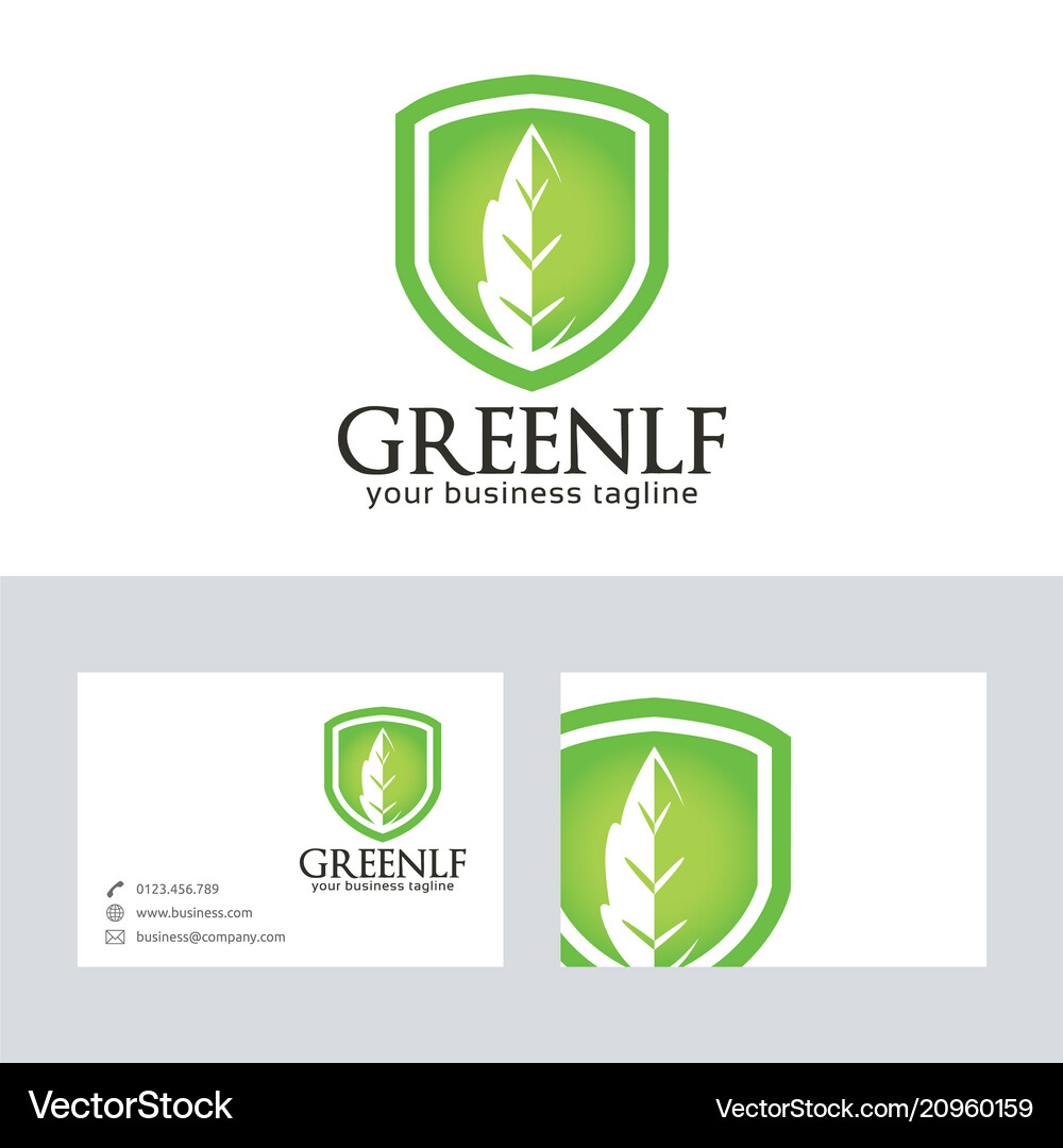 Green leaf finance logo design Royalty Free Vector Image