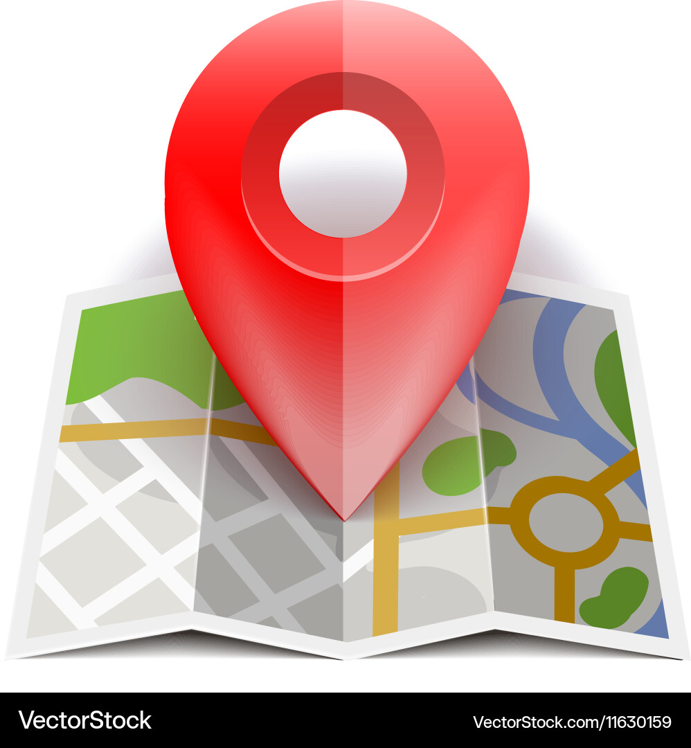 Icon map pin position Royalty Free Vector Image