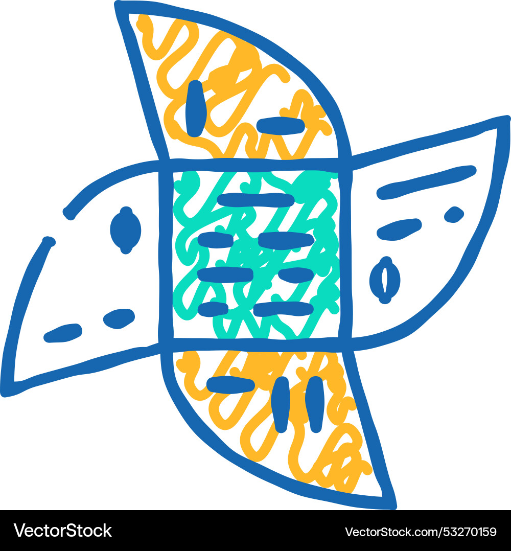 Irregular booklet icon doodle Royalty Free Vector Image