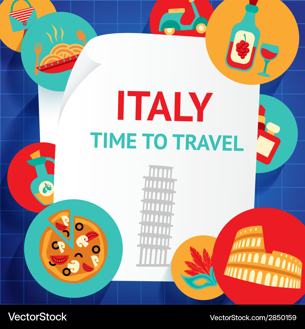 Italy background template Royalty Free Vector Image