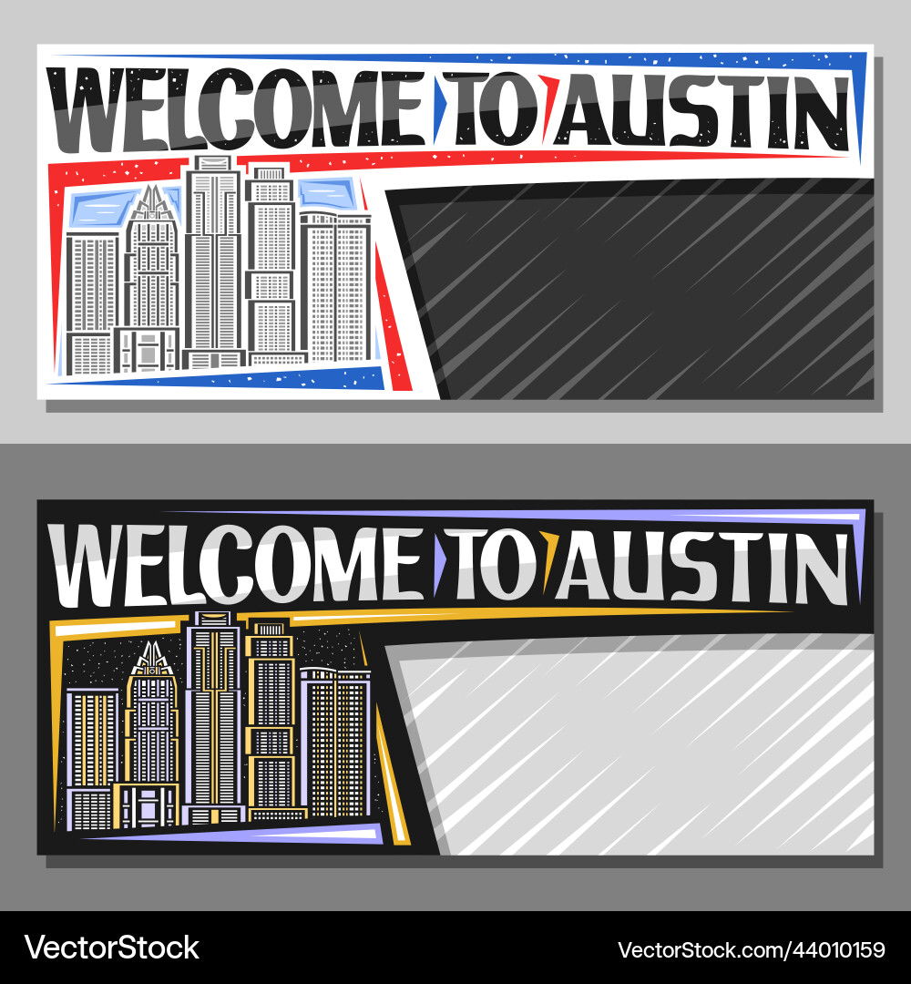 Layouts for austin Royalty Free Vector Image - VectorStock