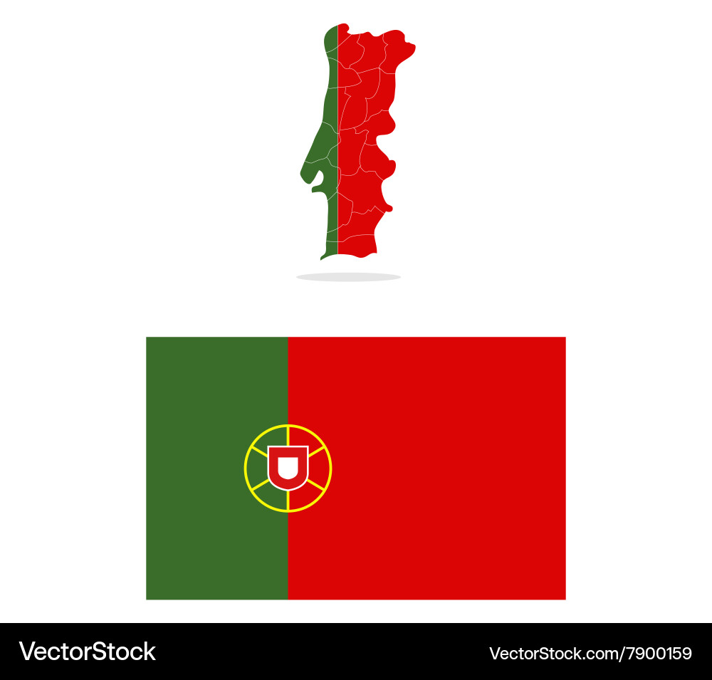 Map portugal Royalty Free Vector Image - VectorStock