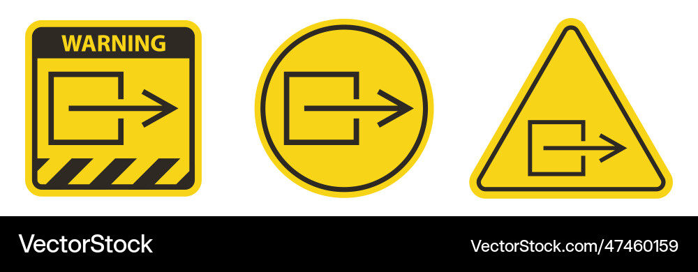 Output exit non-electrical symbol sign isolate Vector Image
