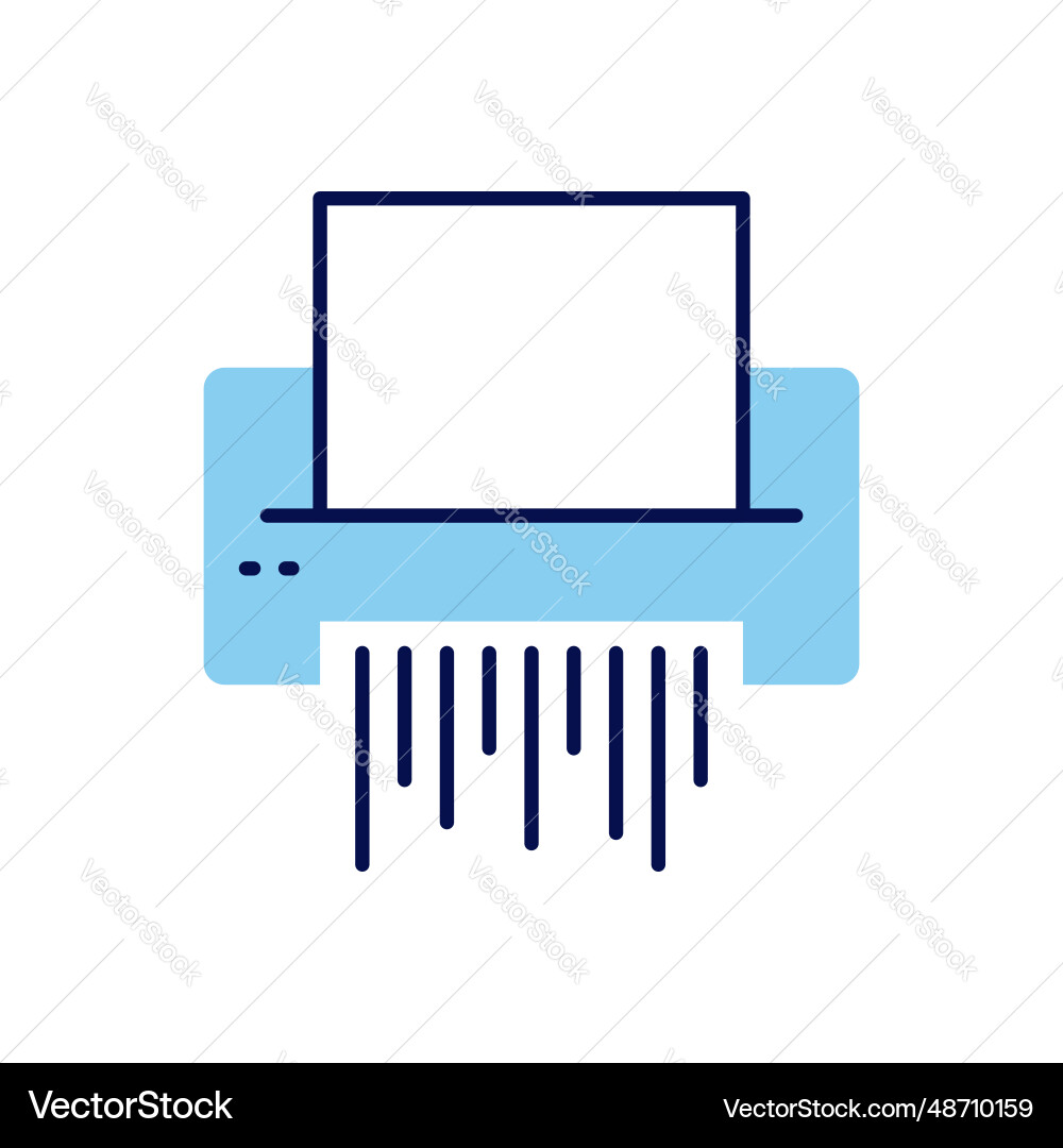 Paper shredder related icon Royalty Free Vector Image