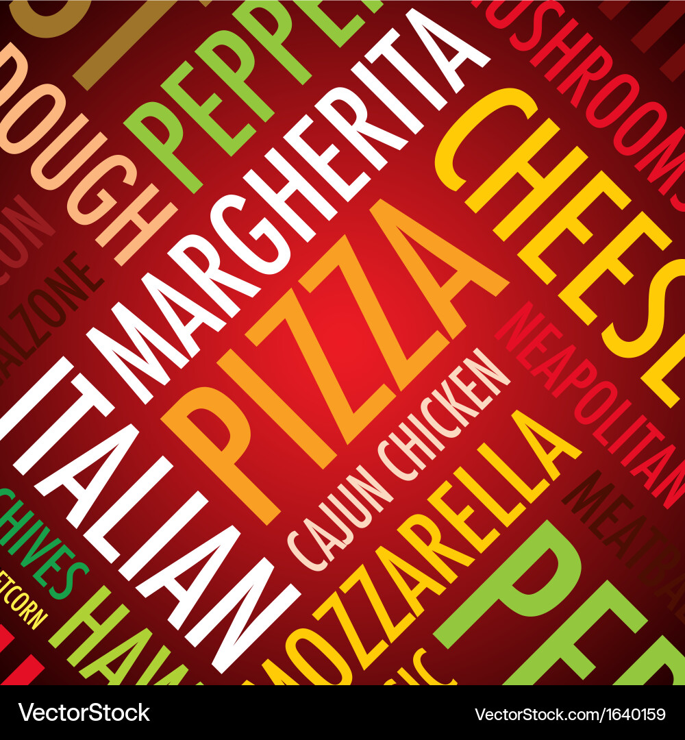 Pizza background Royalty Free Vector Image - VectorStock