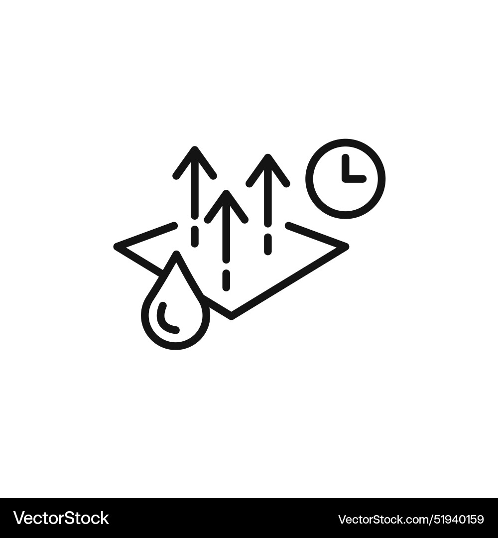 Quick dry icon logo sign outline Royalty Free Vector Image