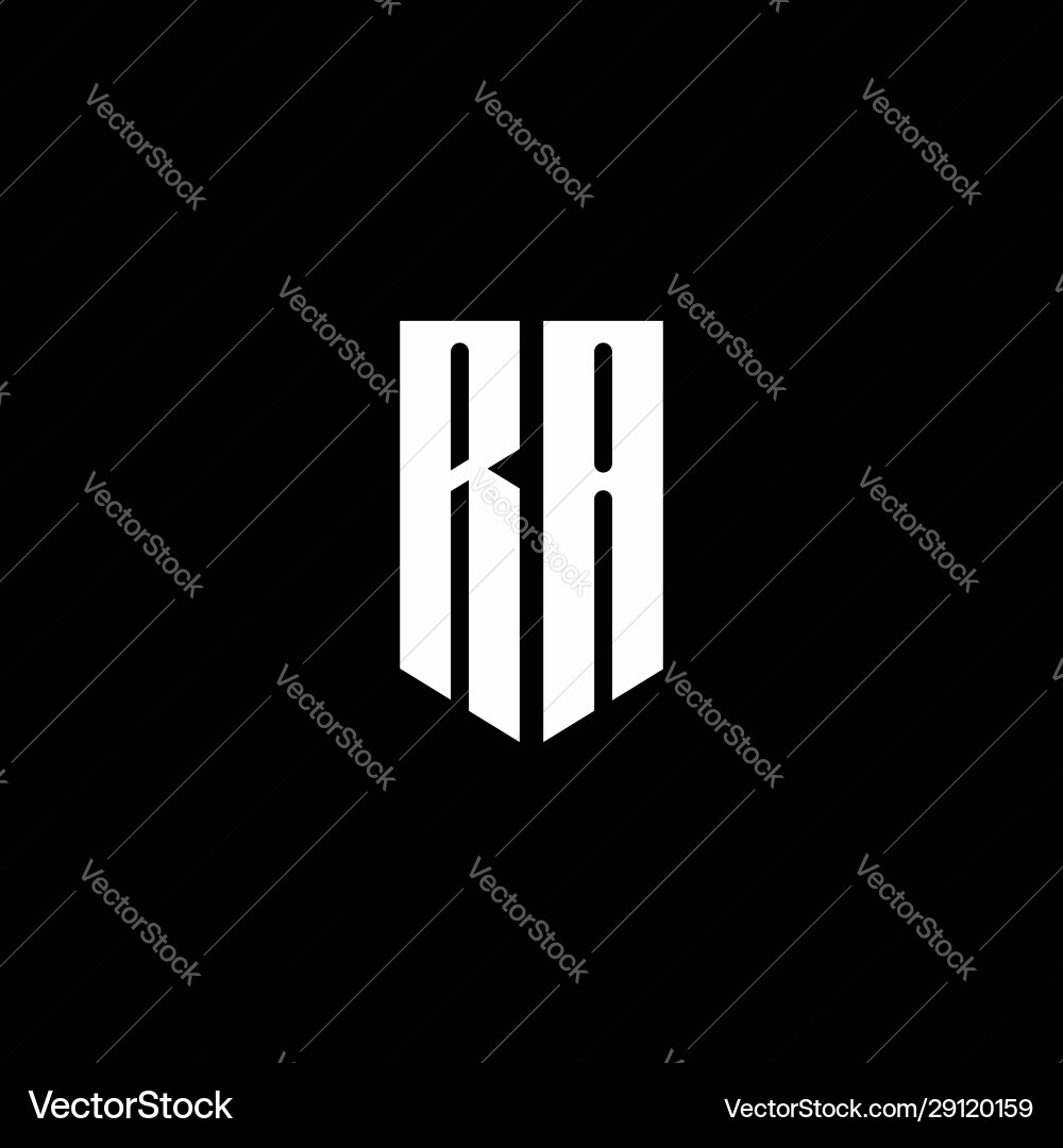 Ra logo monogram with emblem style isolated Vector Image